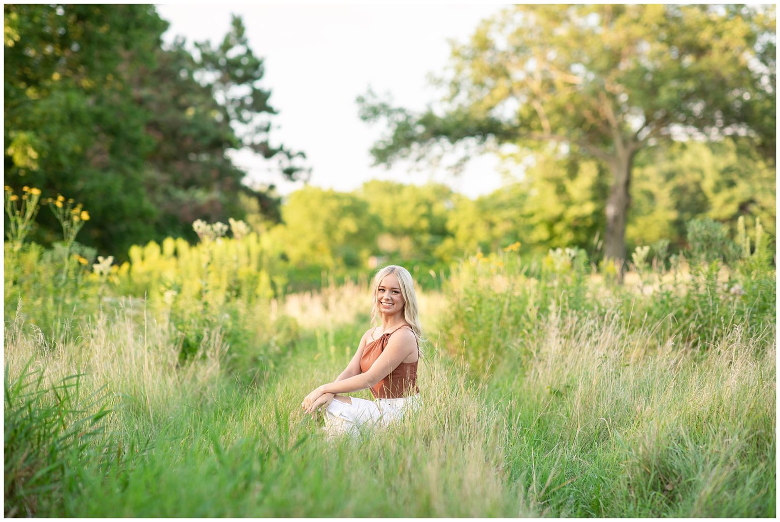 Late Summer Senior Session with a Pop of Fall Color - Kuffel Photography