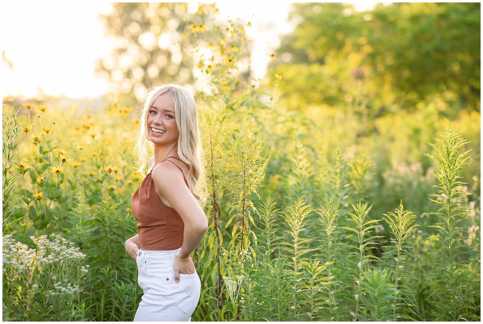 Late Summer Senior Session with a Pop of Fall Color - Kuffel Photography