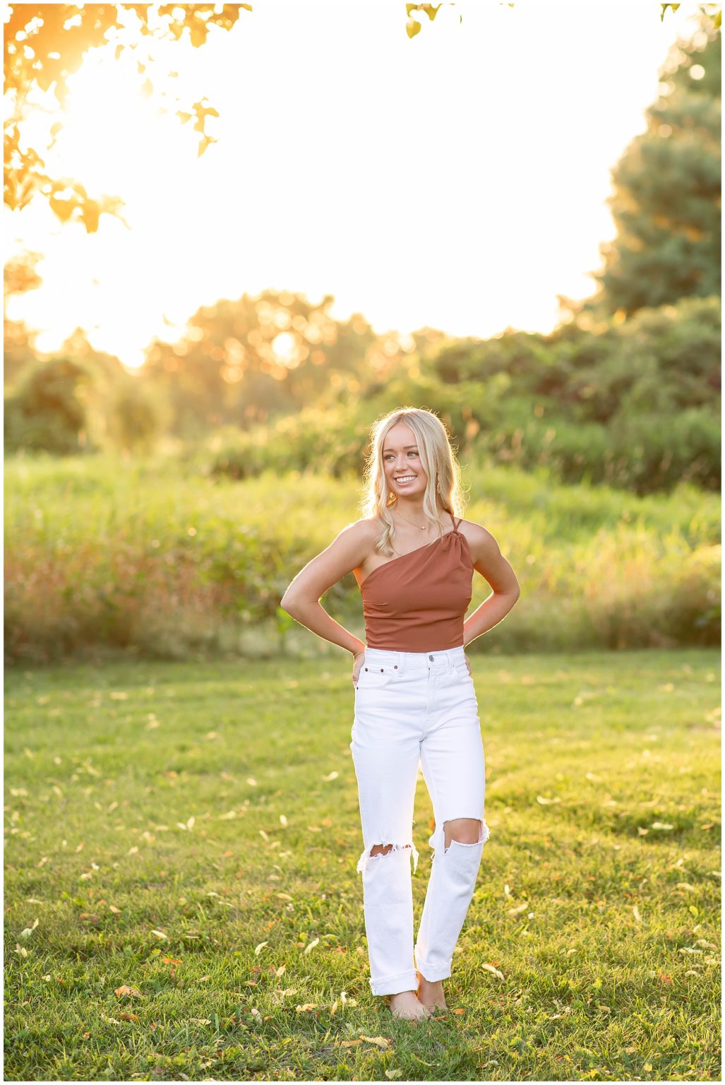 Late Summer Senior Session with a Pop of Fall Color - Kuffel Photography